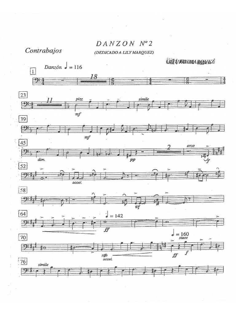 Danzón 2 Original Contrabajo | PDF