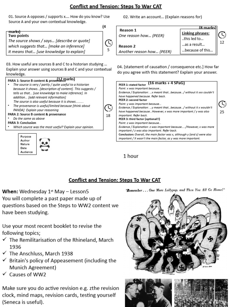 Steps to War: WW2 Revision Guide | PDF | Knowledge | Reason