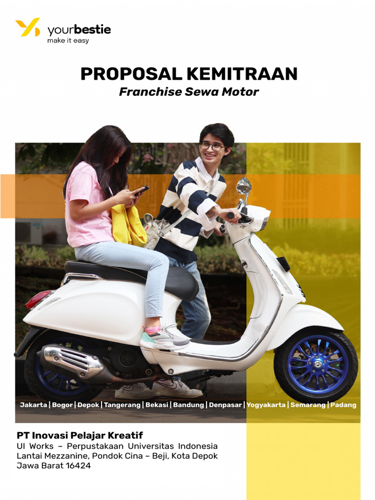 01 Final Proposal Penawaran Kerja Sama Franchise Sewa Motor YourBestie 2024 | PDF
