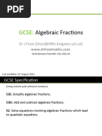 Algebraic Fractions Practice Questions - Corbettmaths | PDF