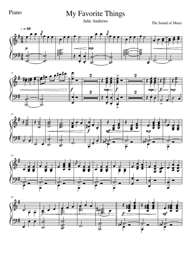My Favorite Things-Piano | PDF
