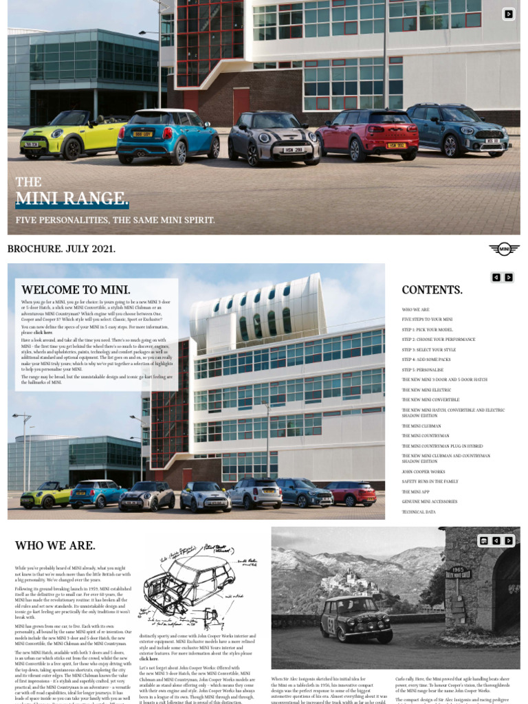 MINI RAnge Brochure | PDF | Mini | Automotive Technologies