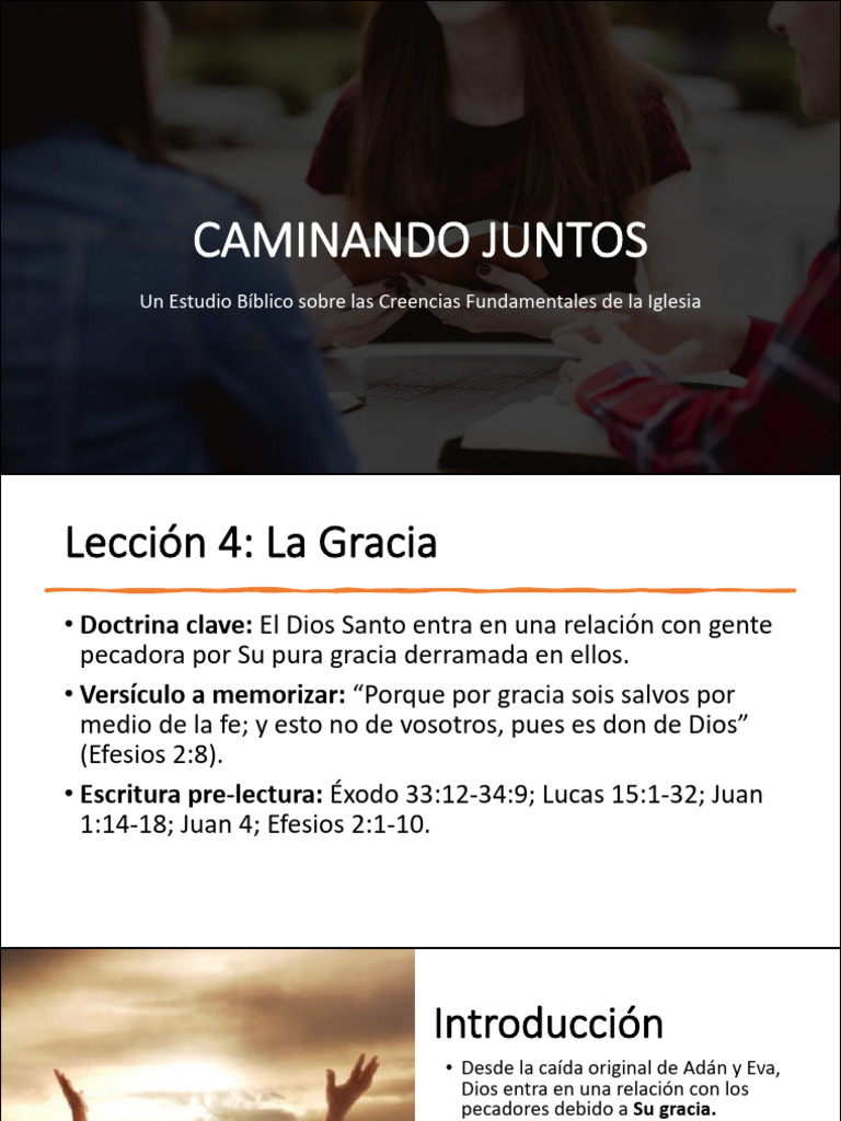 CAMINANDO JUNTOS Lección 4 | PDF | Gracia en el cristianismo | Jesús