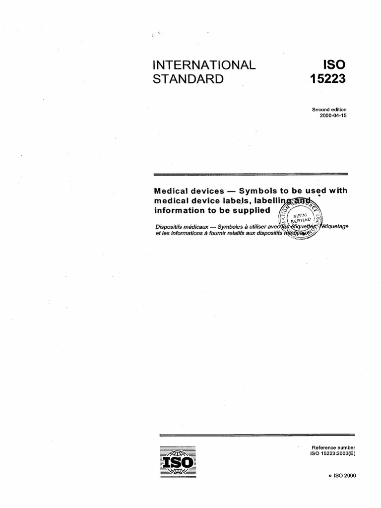 ISO 15223-2000 (Symbols) | PDF