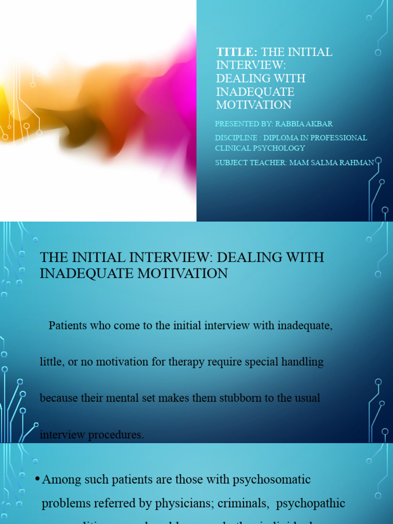 5 Initial | PDF | Psychotherapy | Feeling