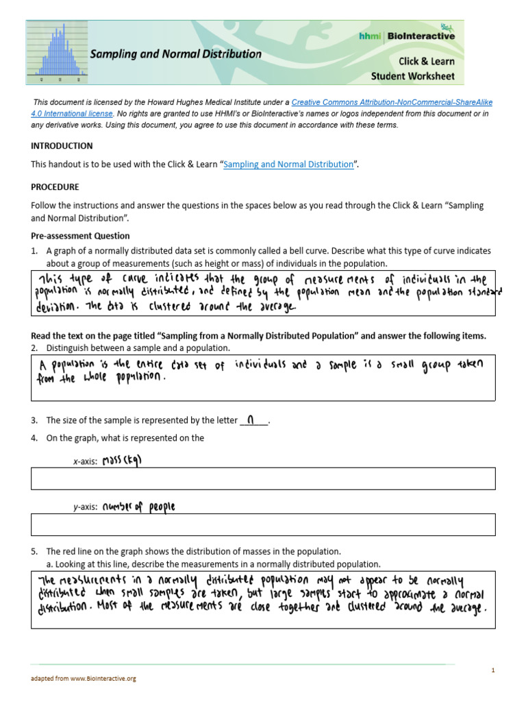 BIOL500B_W13D4_Sampling_and_Normal_Distribution | PDF | Standard Deviation | Standard Error