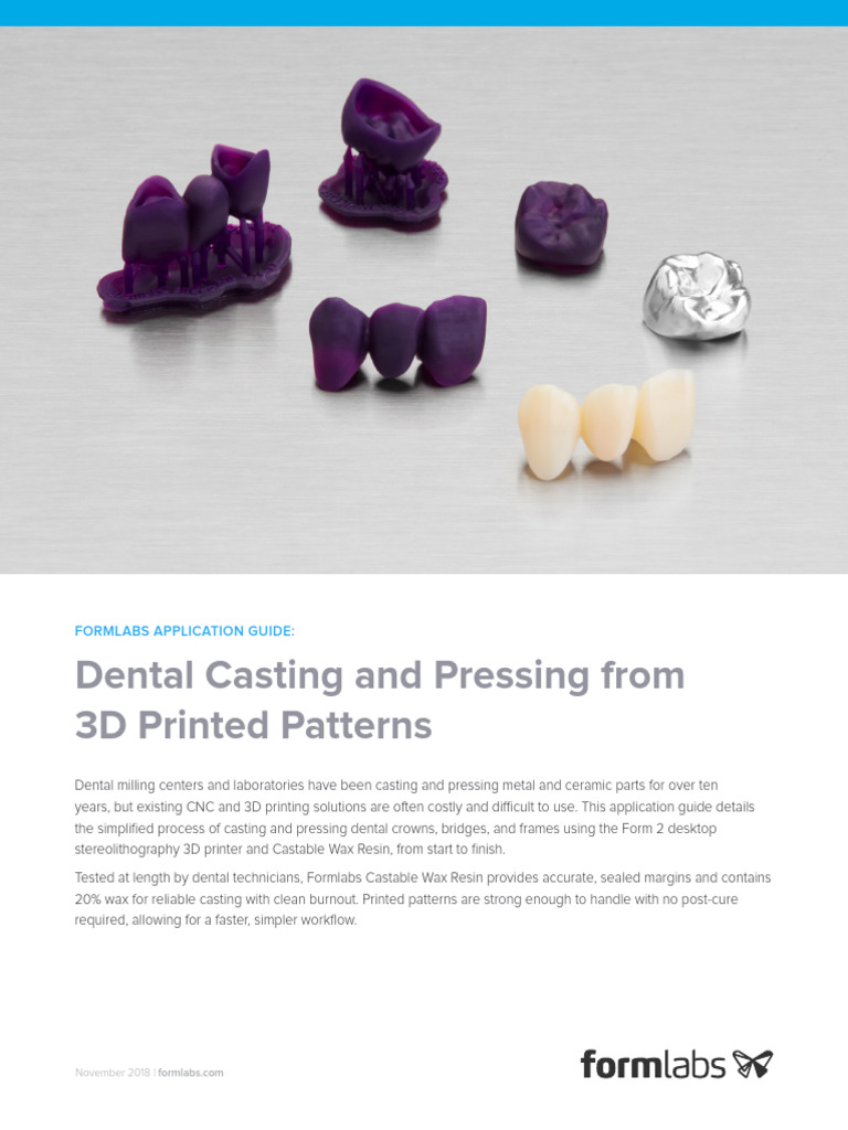 Dental Casting Pressing 3d Printed Patterns | PDF | 3 D Printing | Casting