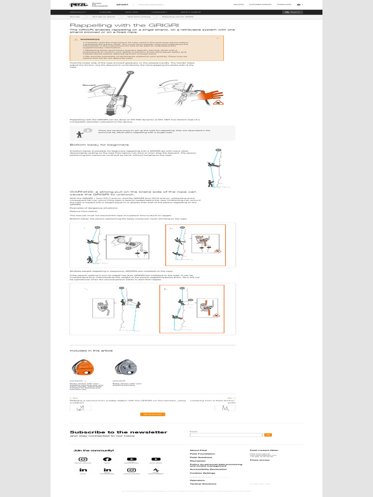 WWW Petzl Com INT en Sport Rappelling-with-the-GRIGRI | PDF | Rope