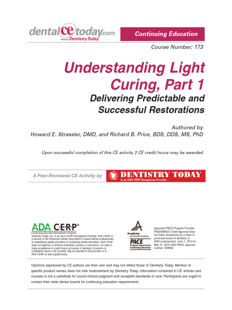 Understanding Light Curing, Part 1 Delivering Predictable and ...