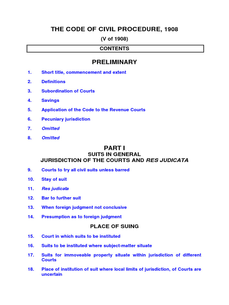 Code of Civil Procedure 1908 | PDF | Lawsuit | Appeal
