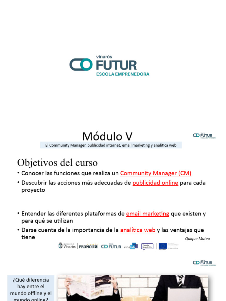 Módulo v. El CM, Publicidad Internet, Email Marketing y Analítica Web ...
