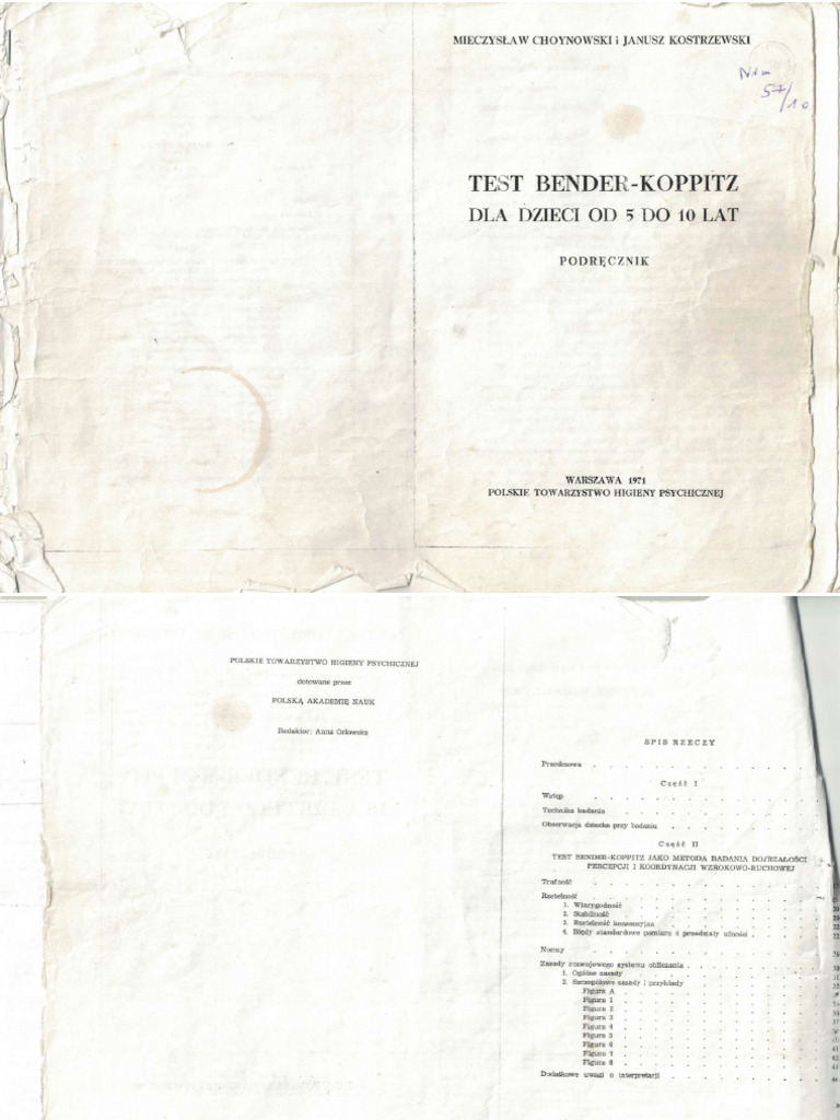 Bender Koppitz Podrecznik | PDF