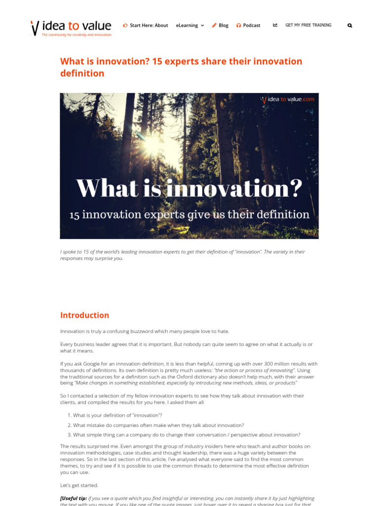 Idea to Value Insights and Resources | PDF | Teaching Methods & Materials