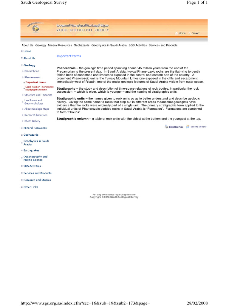 SGS - Important Terms | PDF | Geology | Geological Formation