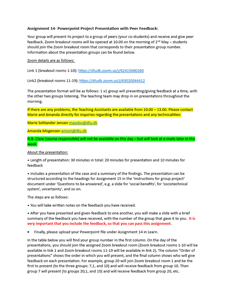 Assignment 14 - Powerpoint Presentation With Feedback - UPDATED | PDF
