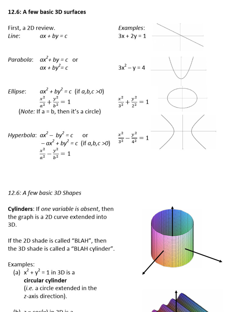 12 6 Summary | PDF | Analytic Geometry | Geometric Objects