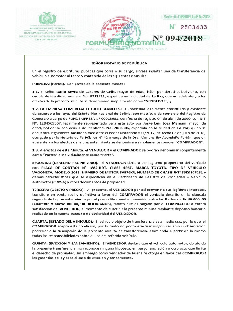 VEHICULO (1) JCGH | PDF
