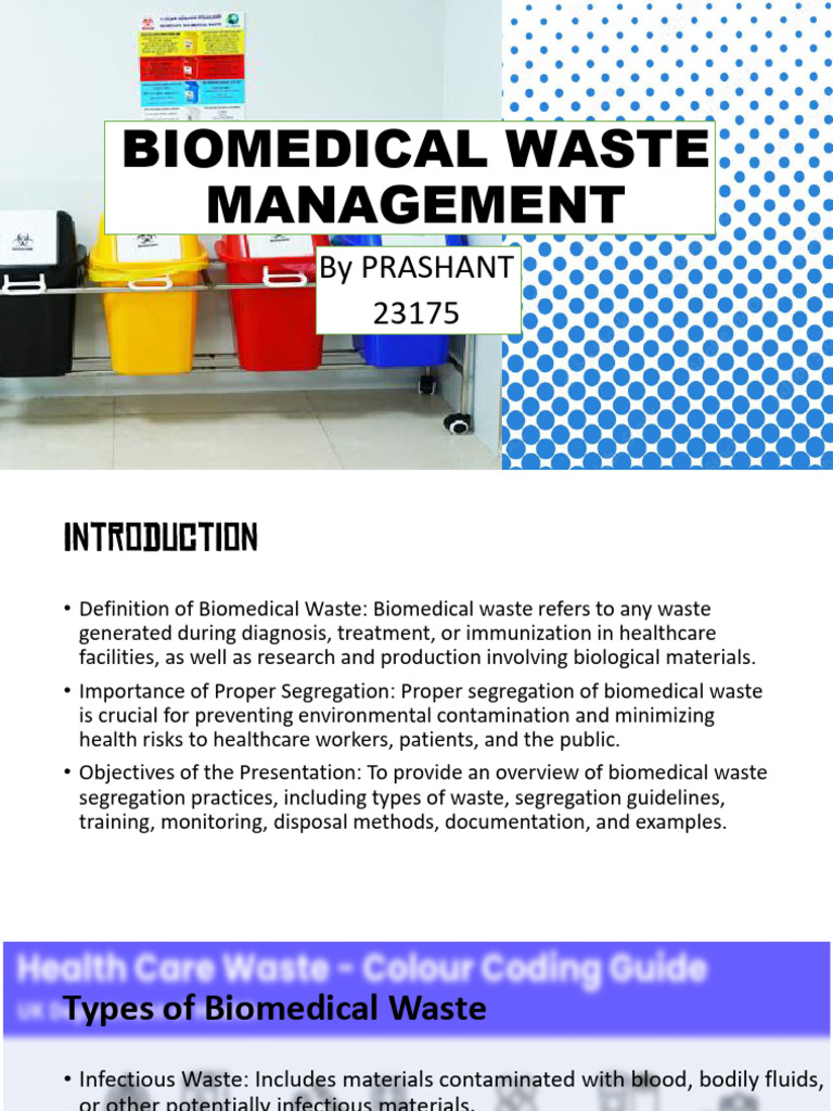 Biomedical Waste segregation(Prashant 23175) | PDF | Waste | Waste ...