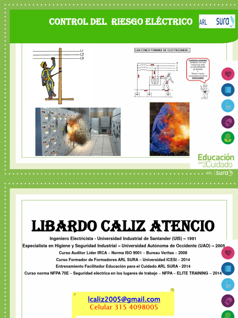 Control Del Riesgo Eléctrico Virtual Arl Sura 2 Horas 2022 Pdf