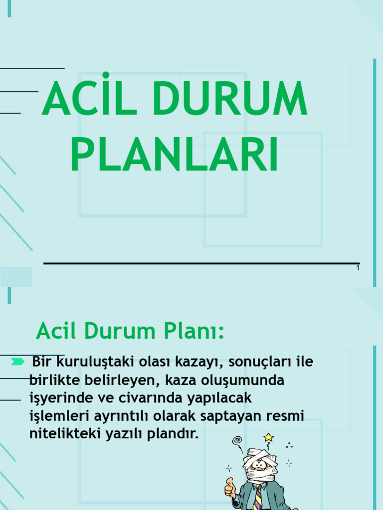 Acil Durum Planlari Sunum 2 | PDF