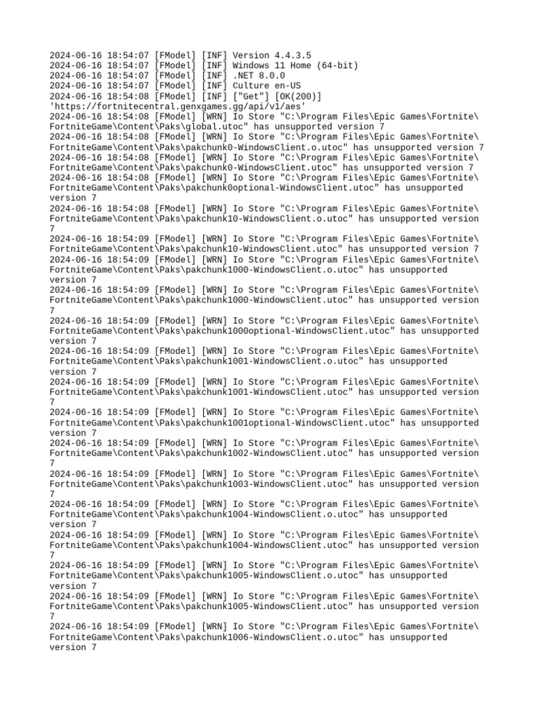 FModel Log 2024 06 16 | PDF | Utility Software | Computer Data Storage