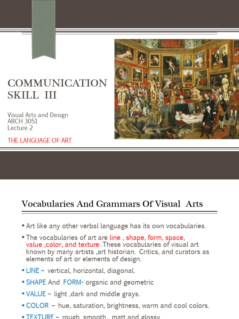 Lecture 2 Language of Art | PDF | Color | Rhythm