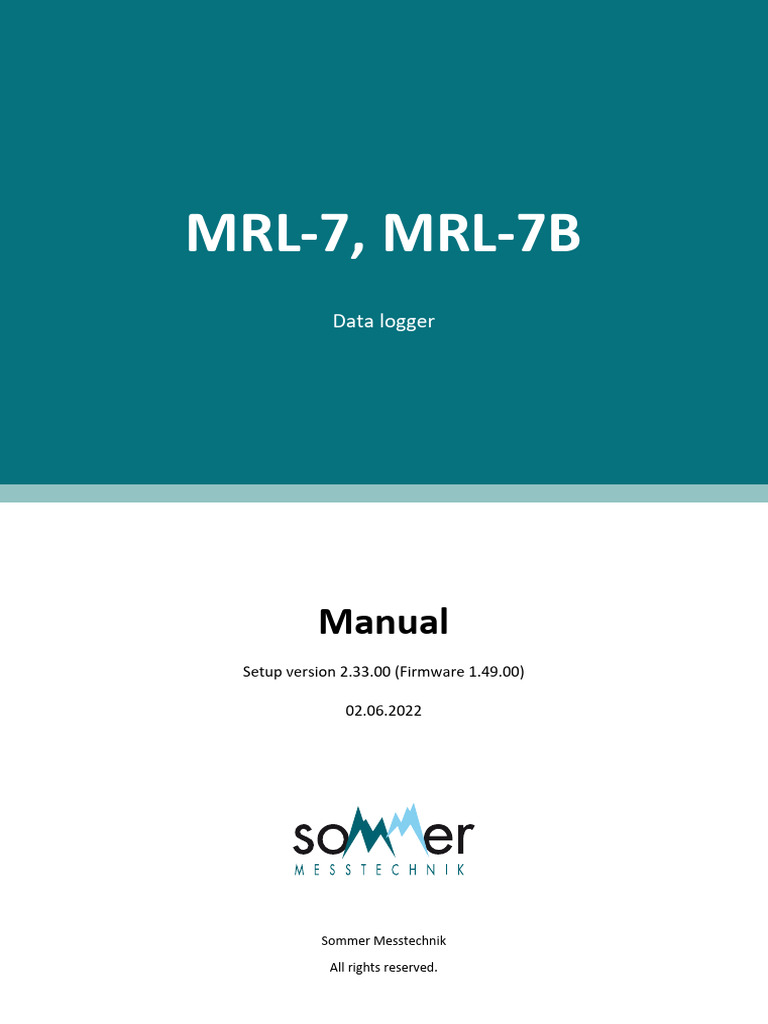 Manual MRL 7 2.33.00 | PDF | File Transfer Protocol | Usb
