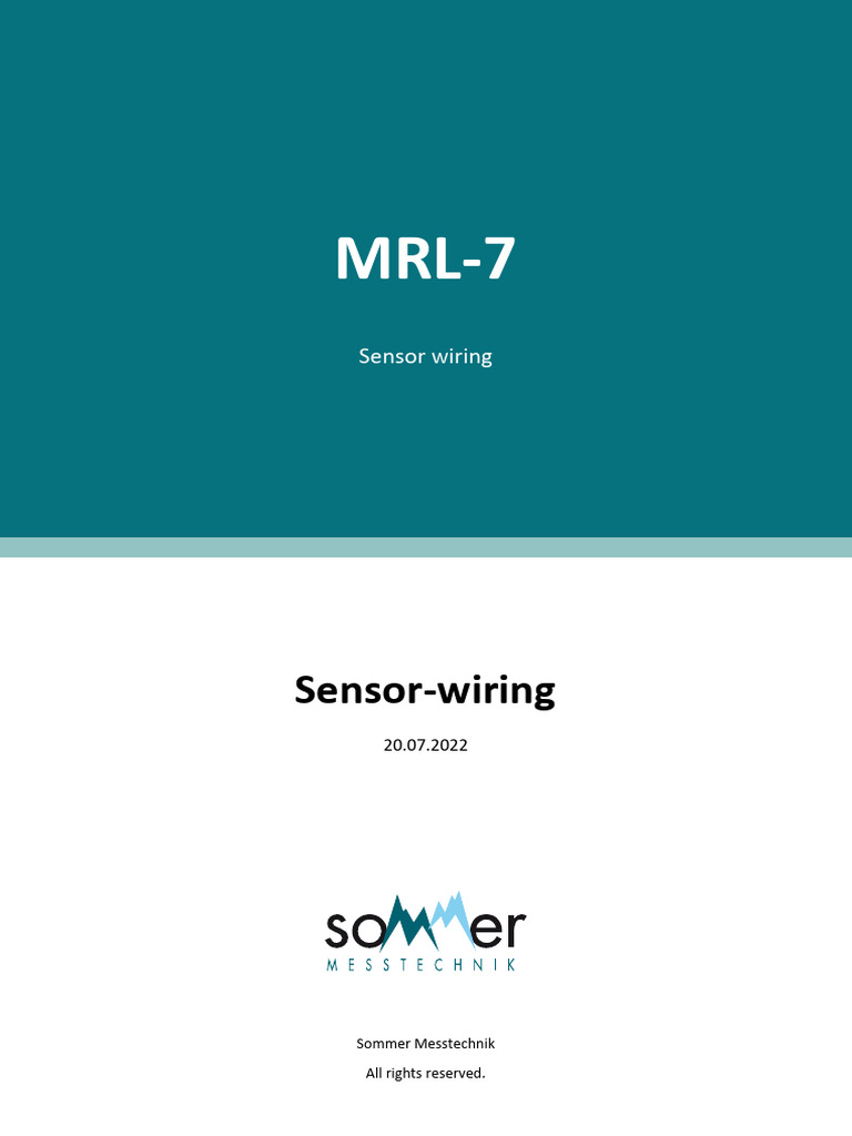 Sensor Wiring MRL 7 | PDF | Analog To Digital Converter | Sensor