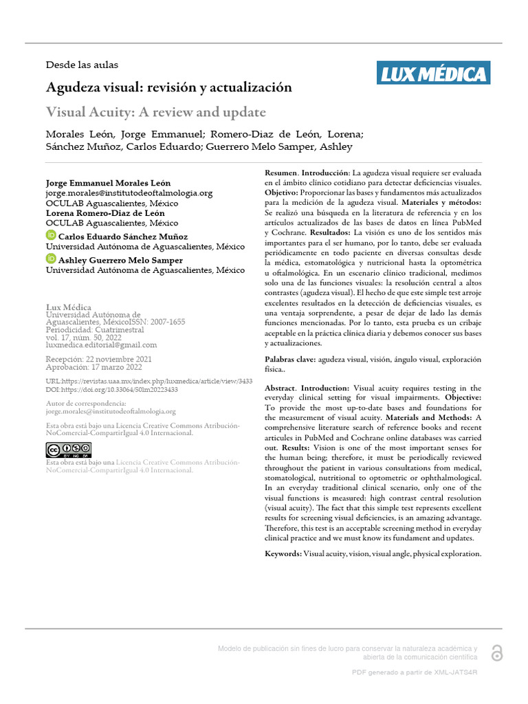 Agudeza_visual_revision_y_actualizacion_Visual_Acu | PDF | Percepción ...