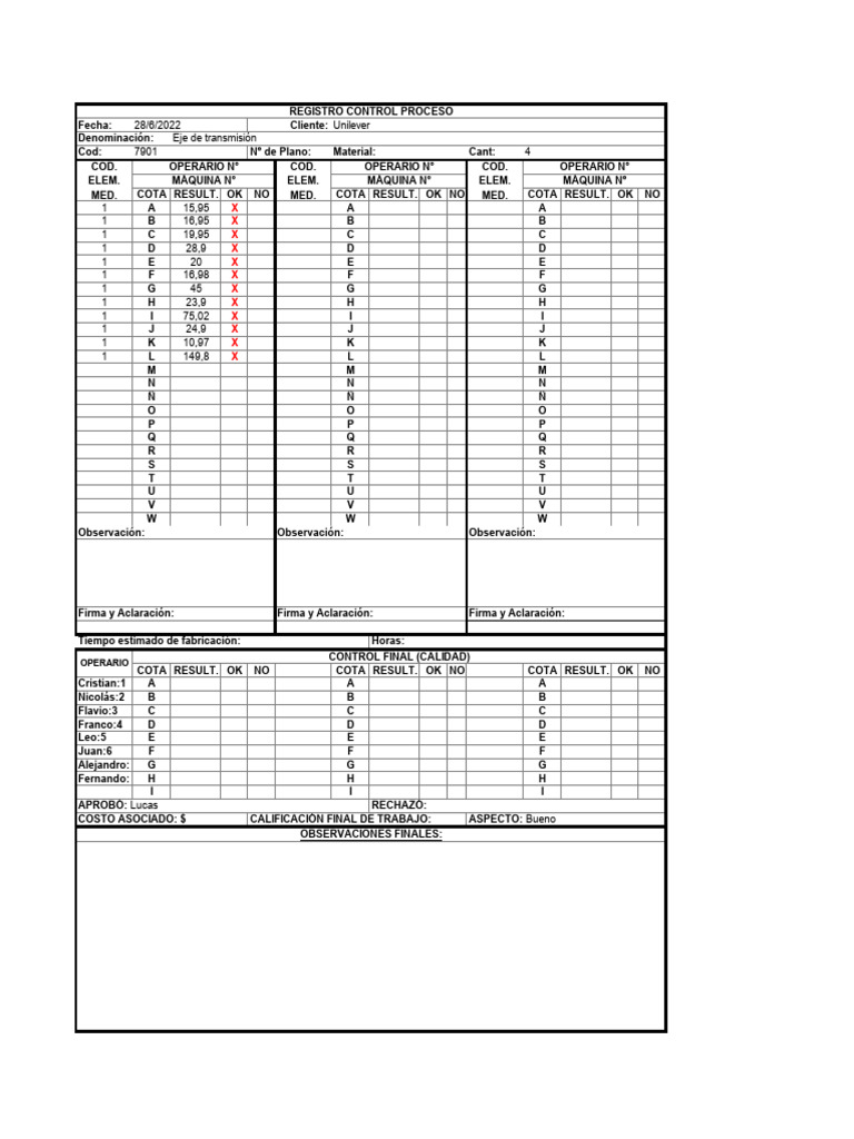 5 - EJEMPLO Control de calidad | PDF
