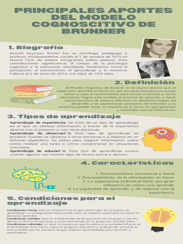 Descubrimientos Del Modelo Cognoscitivo de Bruner | Descargar gratis ...