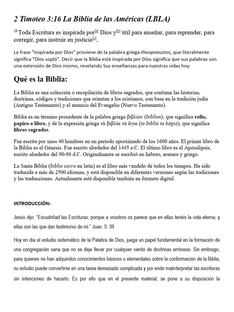 Datos de La Biblia | PDF | Biblia | Pablo el apóstol