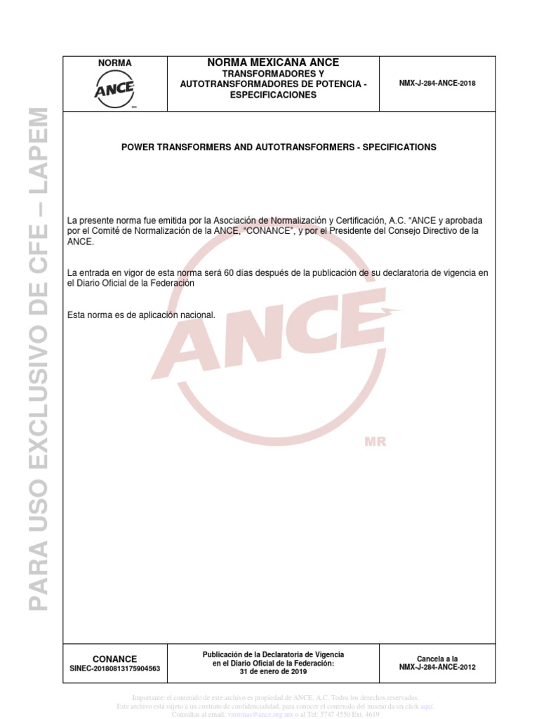 Anexo 2c Norma NMX J 284 Ance 2018 | Descargar gratis PDF ...