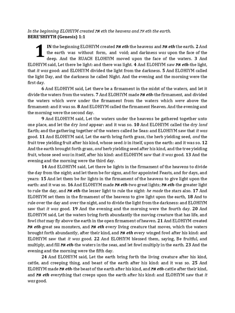 Genesis 1 | PDF | Noah's Ark | Genesis Creation Narrative