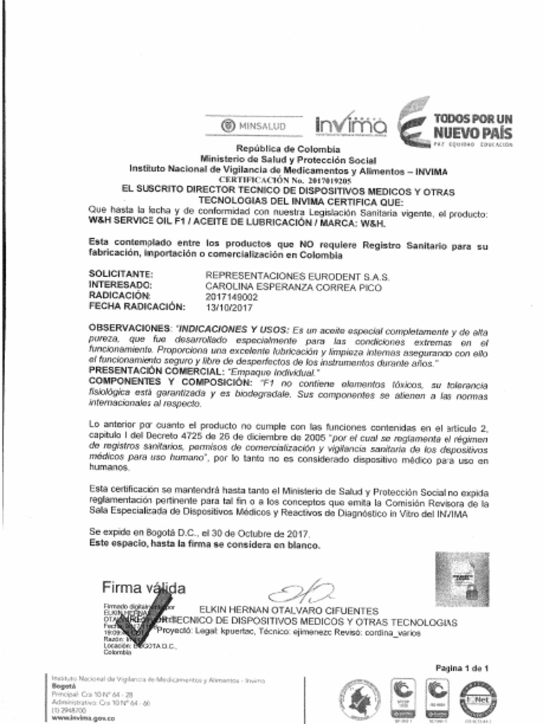 Invima Aceite No Requiere | PDF