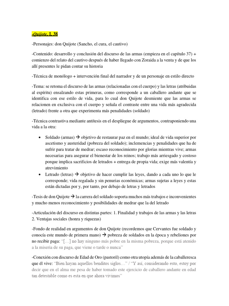 Don Quijote: Armas, Letras y Locura | PDF | Don Quijote | Caballero