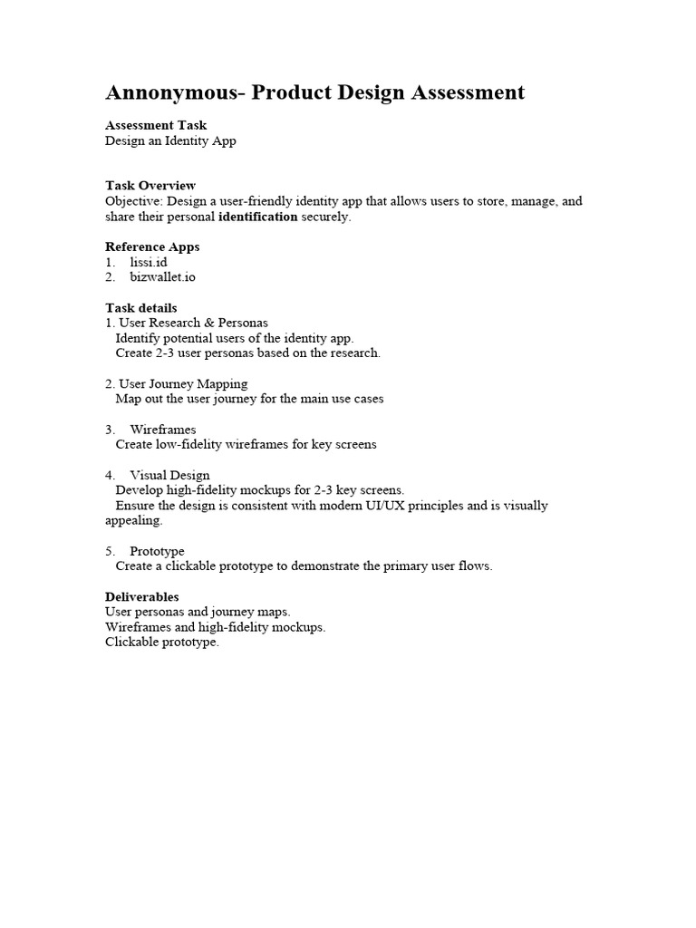 Product Design Assessment | PDF | Computers