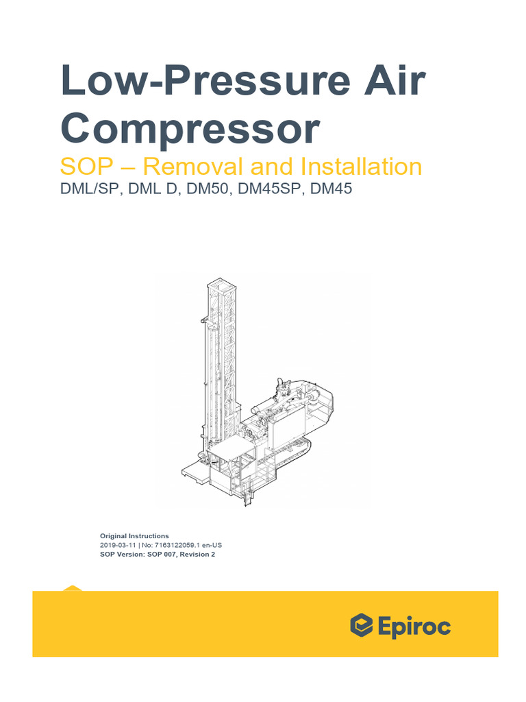 Low-Pressure Air Compressor SOP Guide | PDF | Valve | Personal ...