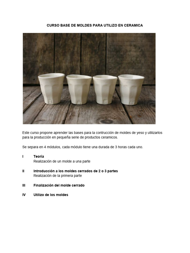 Curso Base Moldes Colina | PDF