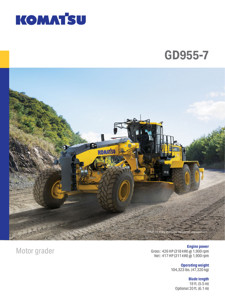 GD955-7 Motor Grader Specifications | PDF | Manual Transmission ...