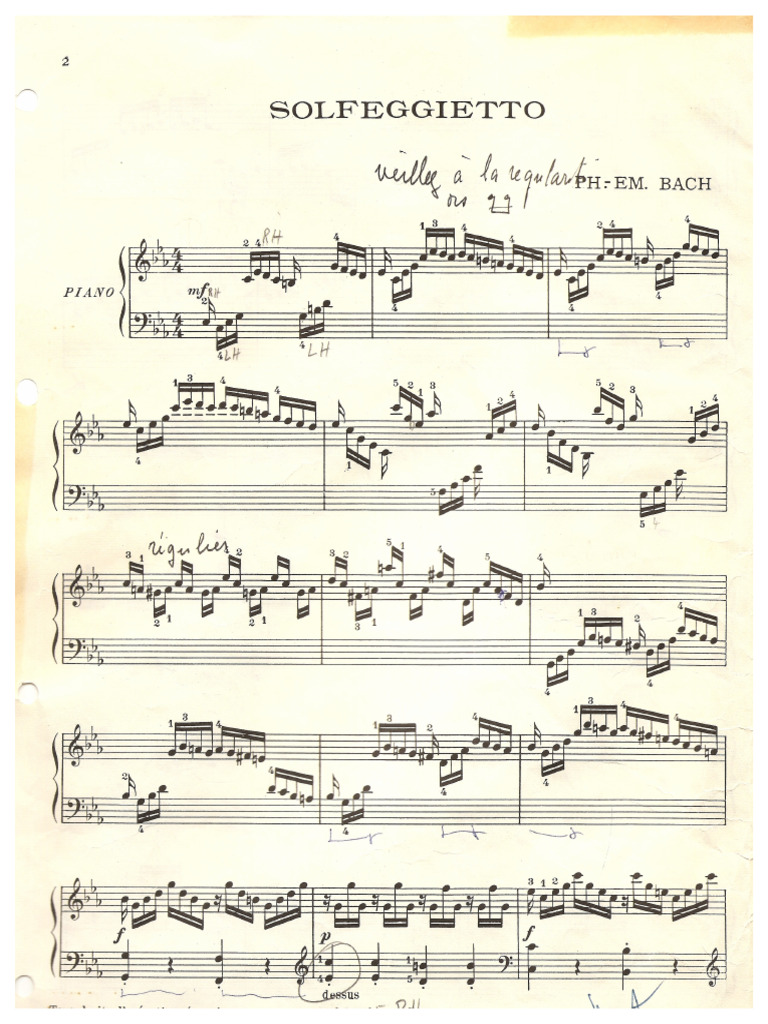 BACH C.P.E. Solfeggietto | PDF