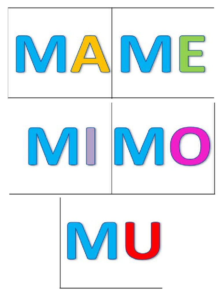 Tarjetas de Silabas | PDF