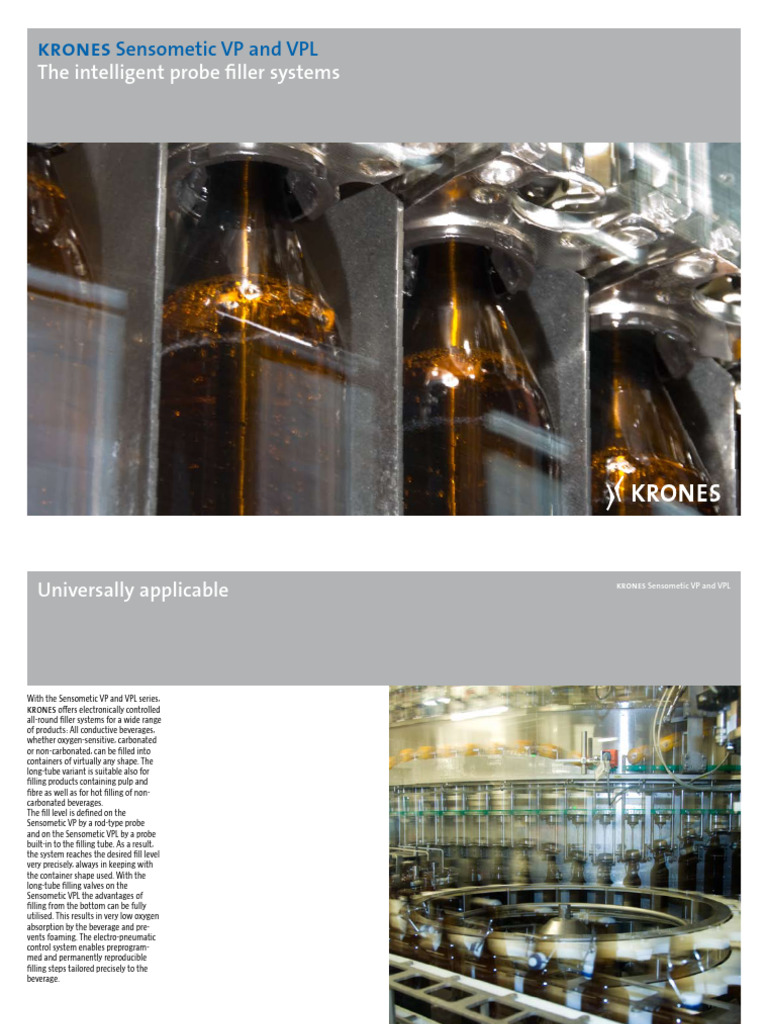 Krones Filler Capper Sensometic VP VPL | PDF | Valve