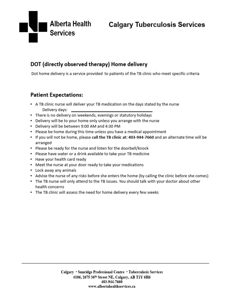 Patient Teaching - DOT (Directly Observed Therapy) | PDF