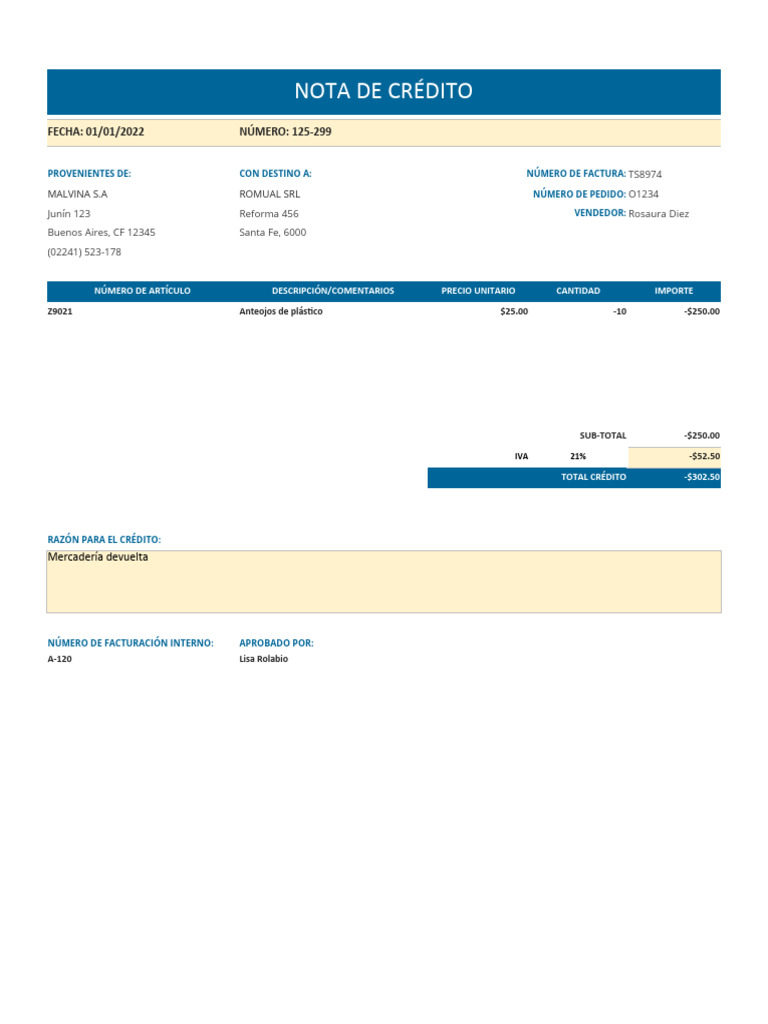 Nota de Credito | PDF | Dinero