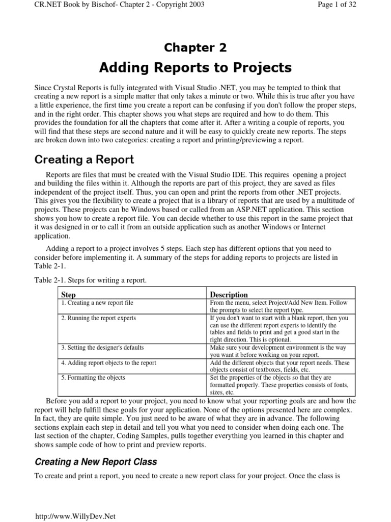 CrystalReports Capitulo02 AdicionarReporte | PDF | Databases | Database Index