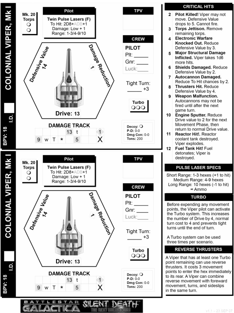 BSG Viper MkI-2 | PDF