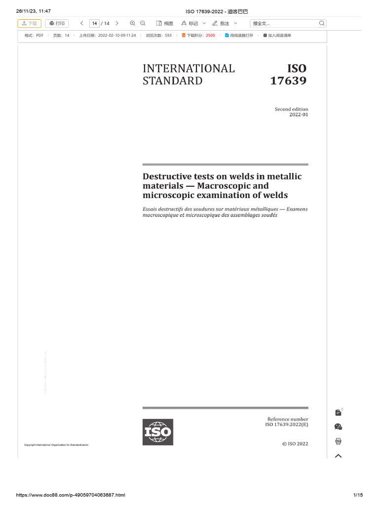 Iso 17639-2022 | PDF
