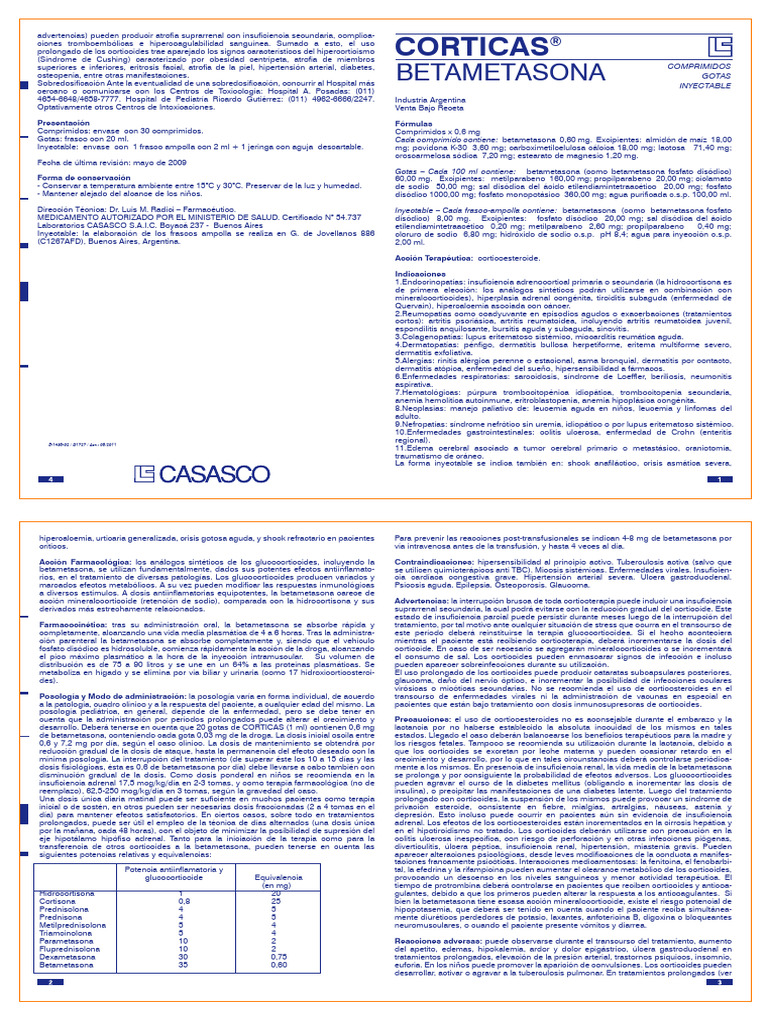 D1727 E 1438 02 Instrucción Corticas Pdf Corticosteroides