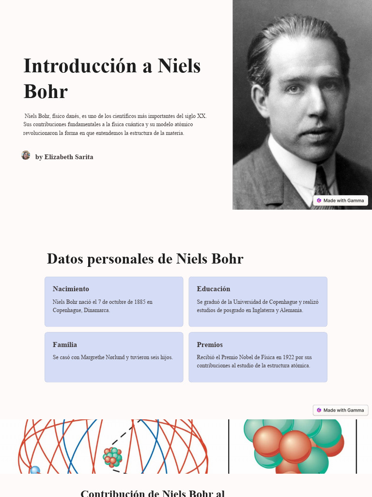 Introduccion A Niels Bohr | PDF | Niels Bohr | Átomos